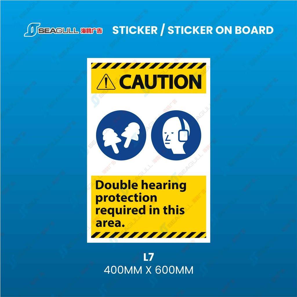 Hearing Protection Zone Zon Perlindungan Pendengaran Warning Sign ...