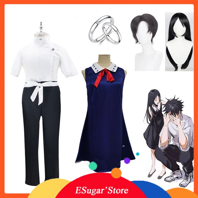 Orimoto Rika Dress Otsukotsu Yuta Cosplay Costume Wig Rings Anime ...