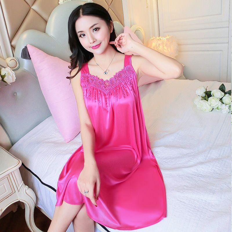 Baju Tidur Panjang Renda Wanita 女装性感蕾丝长裙睡衣 Women's Pyjamas Ladies Lace ...