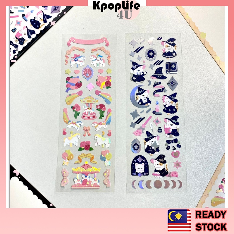 Korean Ins Cute Cartoon Deco Sticker Photocard Album Diary Handphone ...