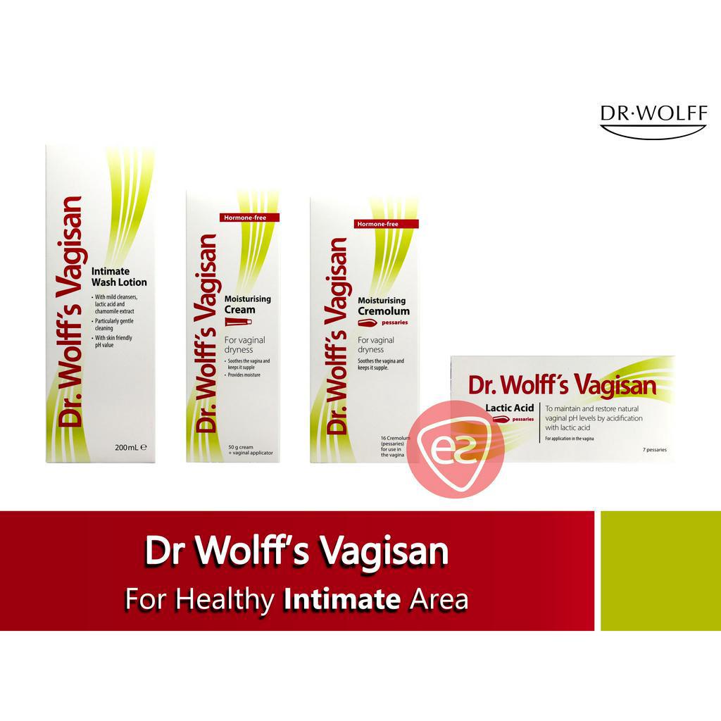 Dr. Wolff's Vagisan Range ( Moisturising Cream 50g / Cremolum 16s / Lactic Acid Pessaries 7s ...