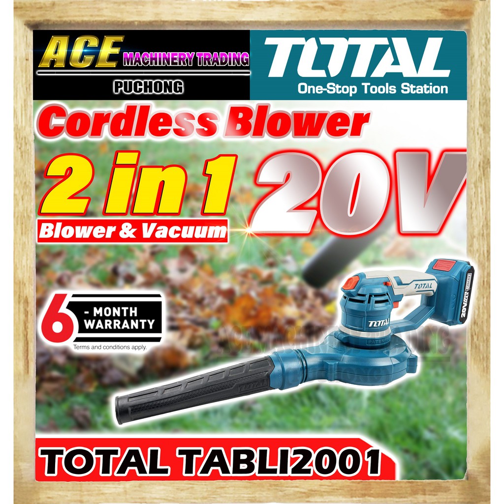 TOTAL 20V Cordless Blower 2in1 Vacuum Blower TOTAL Cordless Hand Blower ...