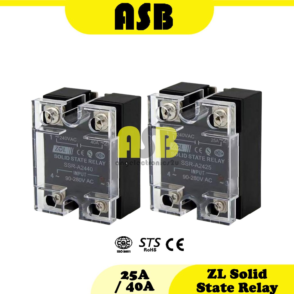 ZL Solid State Relay AC-AC ( 25A / 40A ) ( SSR-A2425 / SSR-A2440 ...