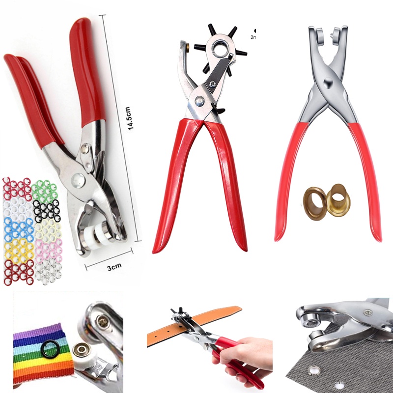 Eyelet Hole Puncher Leather Belt Hole Punch Plier Revolve Sewing ...