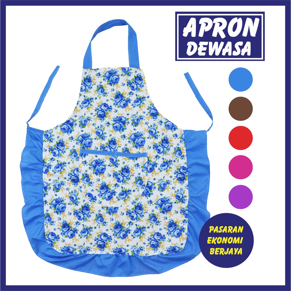 APRON DEWASA 1# DAPUR FRONT POCKET KITCHEN COFFEE SHOP COOKING CHEF ...
