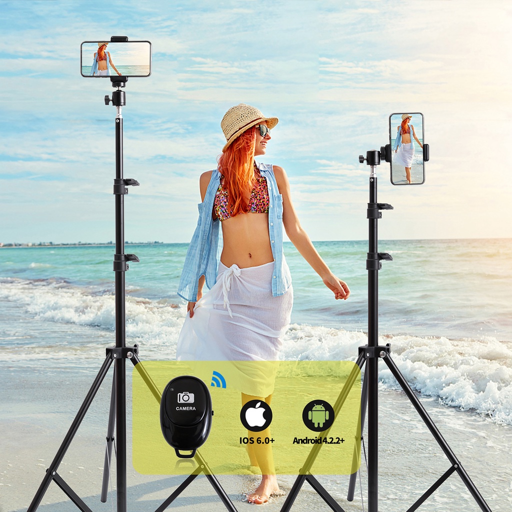 (24h ship )Tripod for phone holder 210CM Selfie tripod Holder bluetooth ... (24h ship )Tripod for phone holder 210CM Selfie tripod Holder bluetooth ...