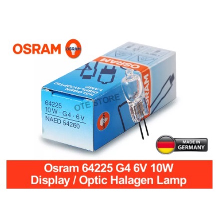 Osram 64225 6V 10W G4 Display / Optic Halogen Lamp (Made in Germany ...