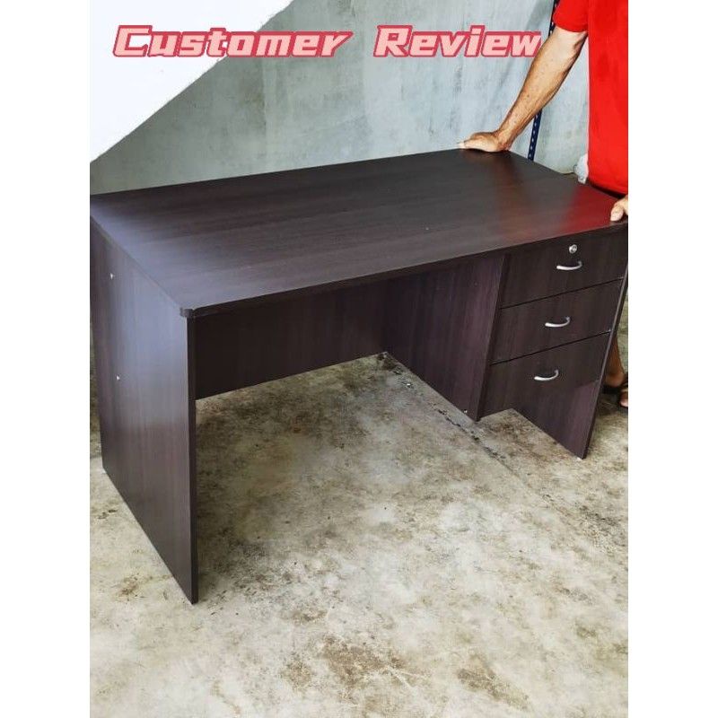 L90/120cm Premium Writing Table Office Table Study Desk with 1 Locker ...