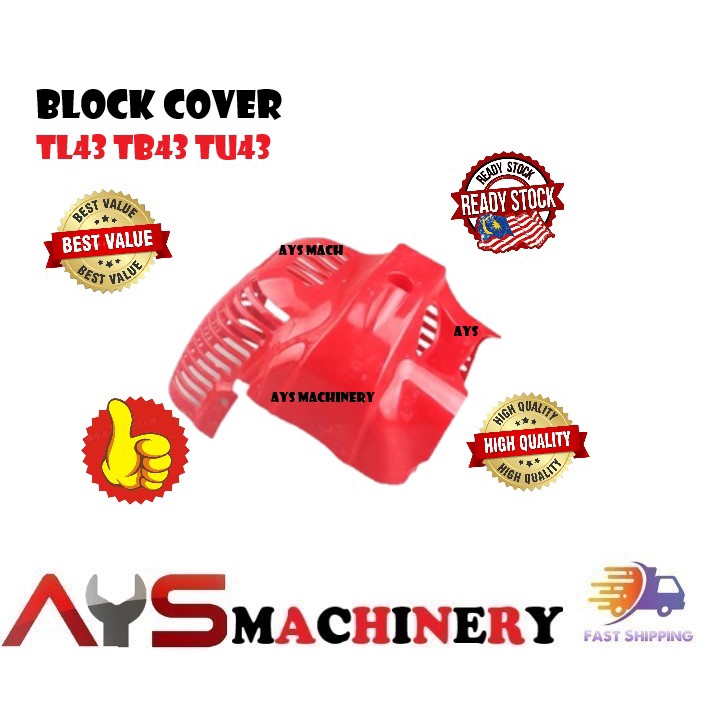Block Cover Mesin Rumput Engine Cover TL43 TB43 TU43 Heavy Duty Cylinder Cover Mitsubishi ...