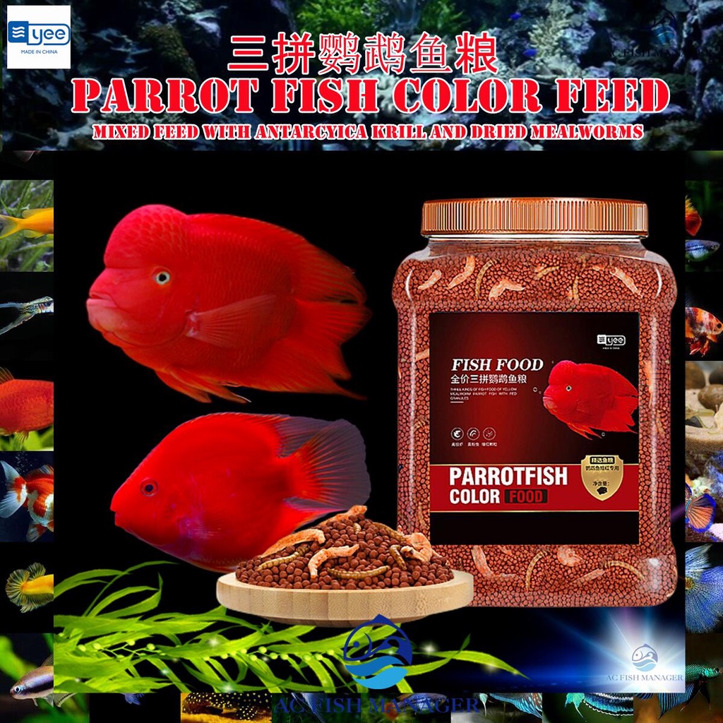 YEE Parrot Fish Color Feed Mixed With Antarctic Krill And Dried ...