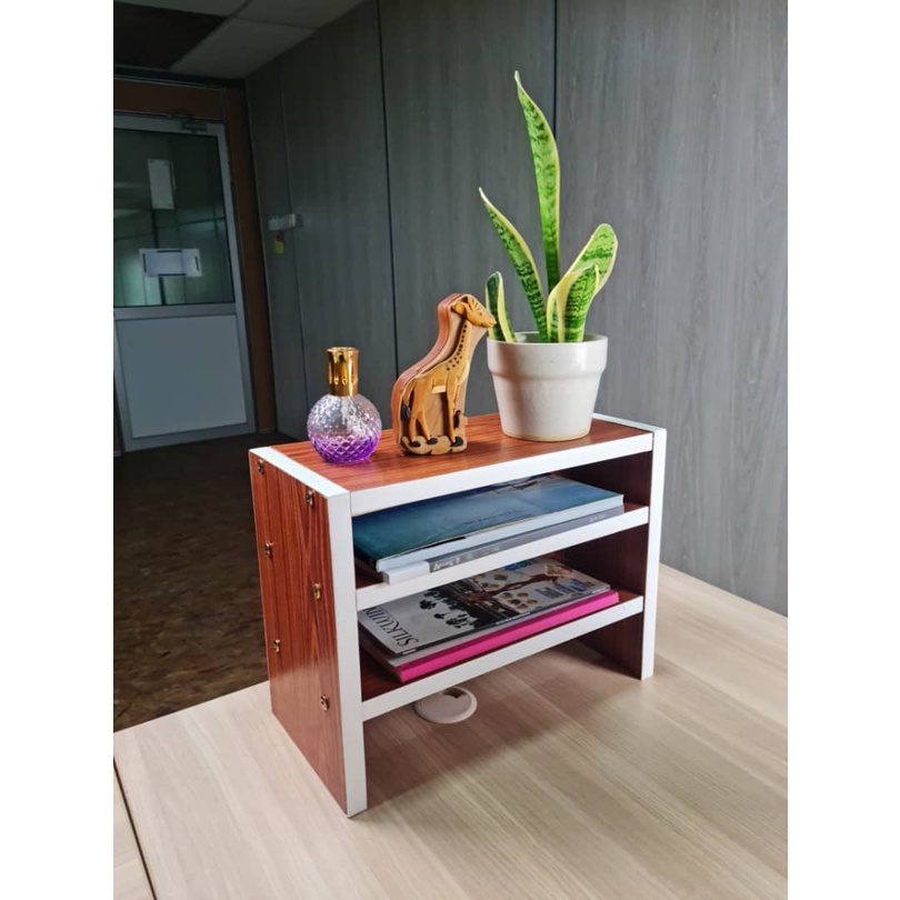 DIY Home Organizer Desk Organizer桌子收纳书桌摆设书橱 book shelf rak meja deks ...