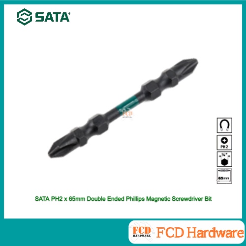SATA PH2 x 65mm Double Ended Phillips Magnetic Screwdriver Bit | Shopee ...