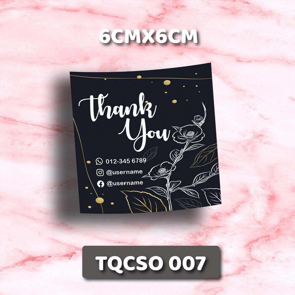 PROMO 100PCS Thank You Card Kad/ Business Card / Name Card / 1SIDE ...