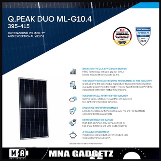 SOLAR PANEL QCELLS 400W 45V G10 MONOCRYSTALINE Q CELL Q CELLS QCELL 12 ...