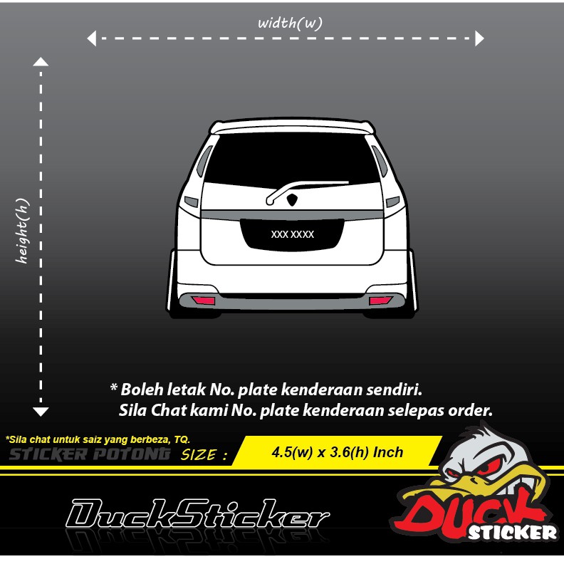 PROTON EXORA (BACK) FULL COLOUR STICKER 1PCS #cuttingsticker #proton # ...