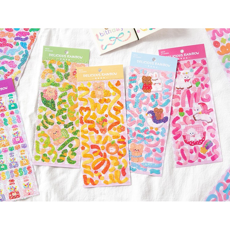 MUMU Delicious Rainbow Series Creative Ribbon Bear PVC Waterproof ...