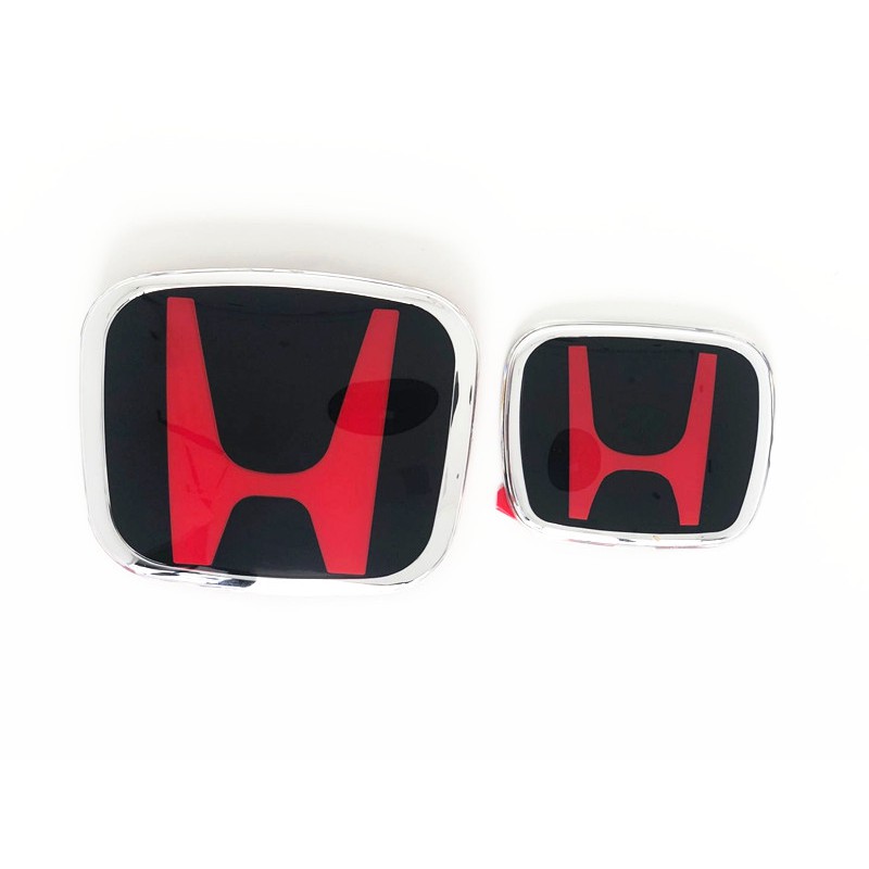 2pcs Honda Car Emblem Logo Red + Black City Hrv Jazz CRV Civic Brv ...