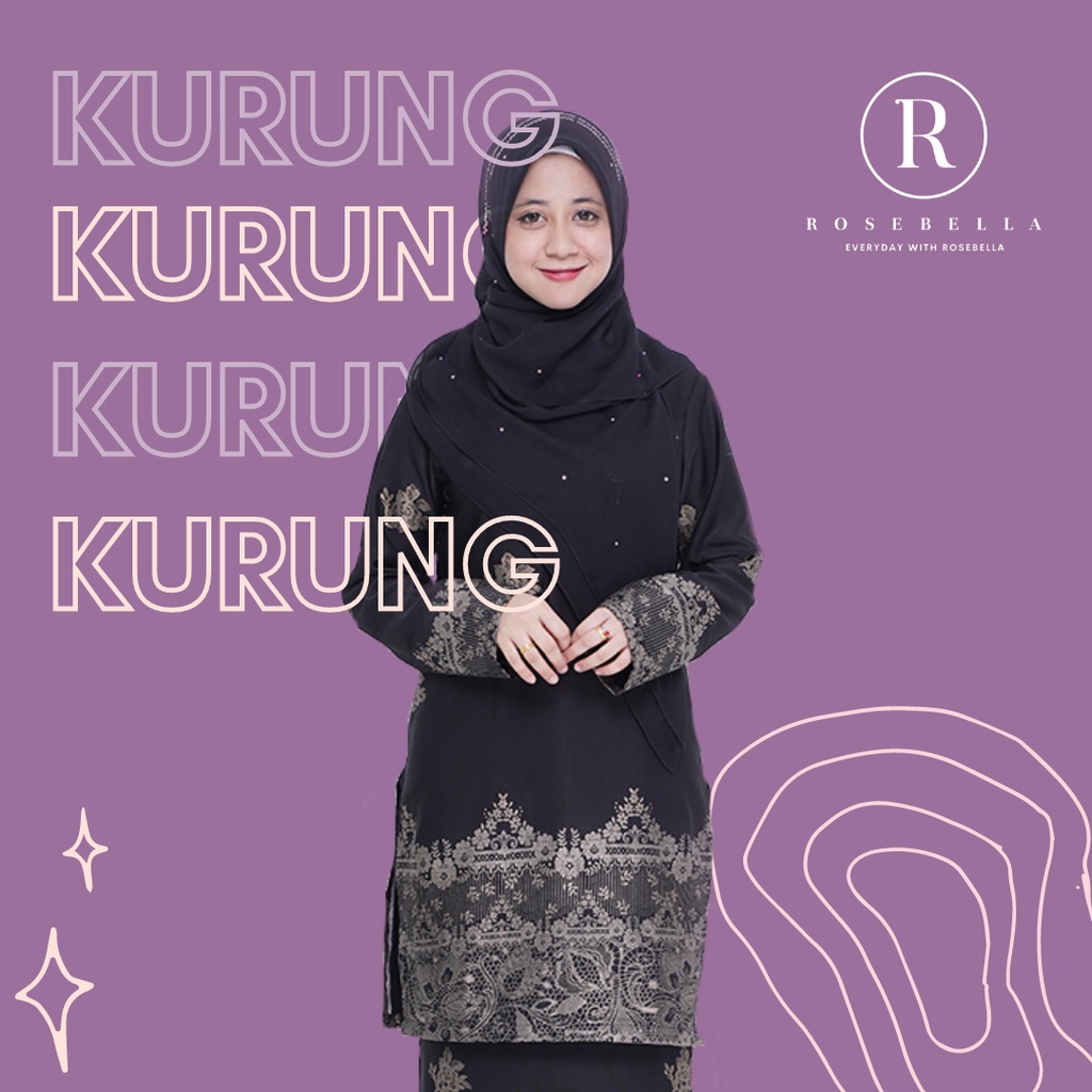 【RoseBella】KURUNG ZENRAA (BLACK GOLD) | Shopee Malaysia