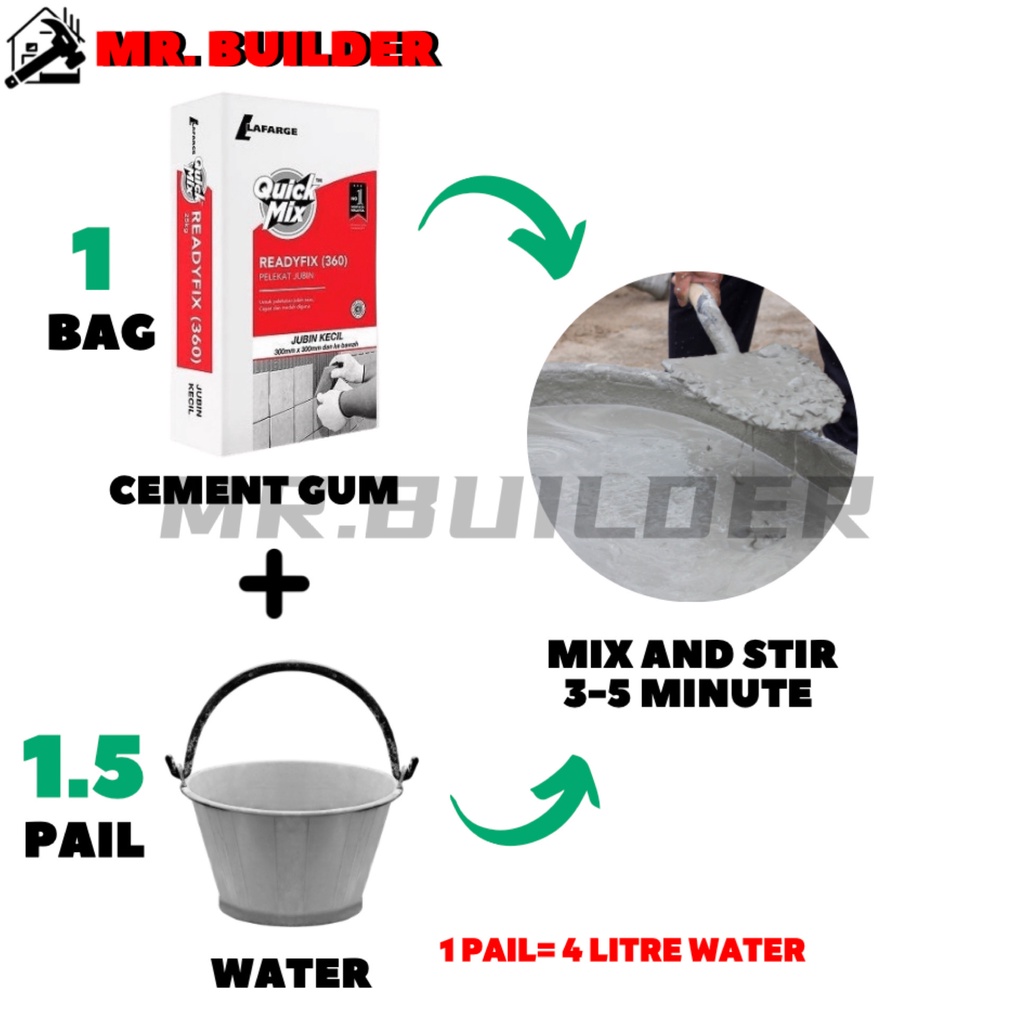 LAFARGE QuickMix ReadyFix 360 Tile Adhesive 361 SuperBond 369 Cement ...