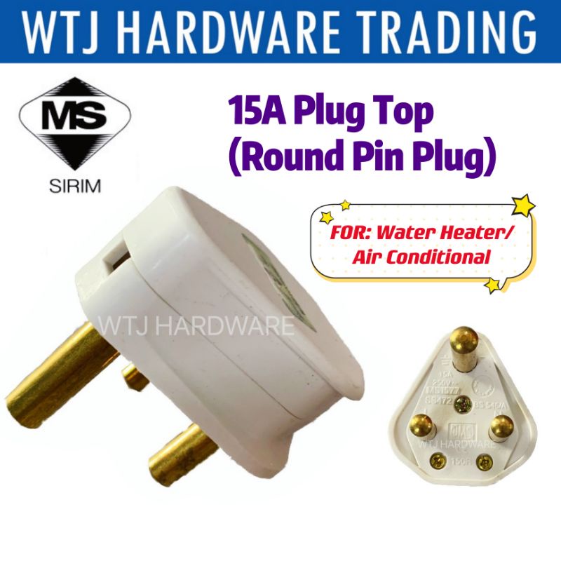 UMS 15A Plug Top / Round Pin Plug (SIRIM APPROVED) 100% Original ...