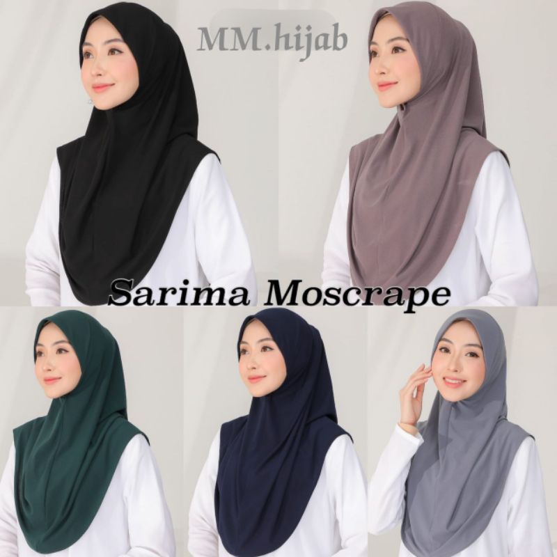 Tudung Sarung Moscrepe Sarimah Plain Instant READY STOCK SIZE M L | Shopee Malaysia