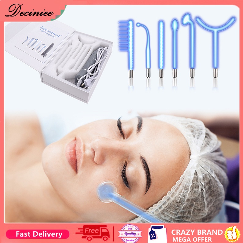 6 In 1 High Frequency Skin Therapy Machine Electrotherapy Ozone Skin ...
