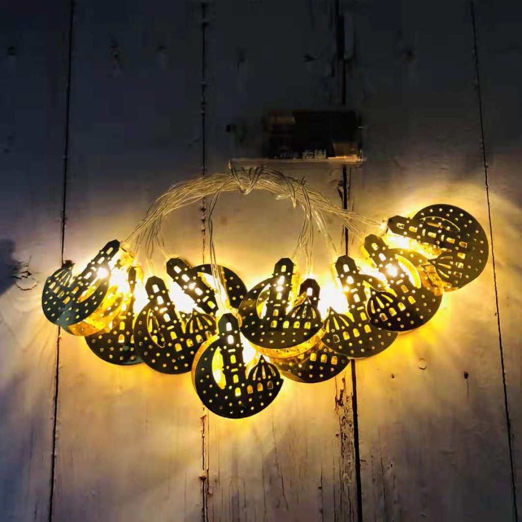 Lampu Raya Batteri Corak [Masjid & Bulan] / Battery Operated LED Light ...