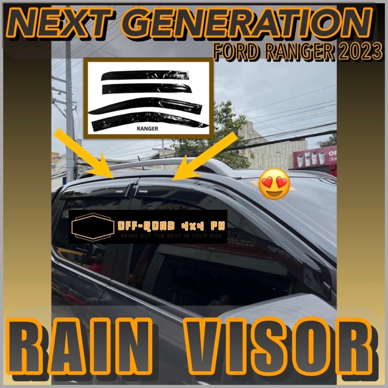 NEXT GENERATION FORD RANGER 2023 RAIN VISOR (next generation ford ...