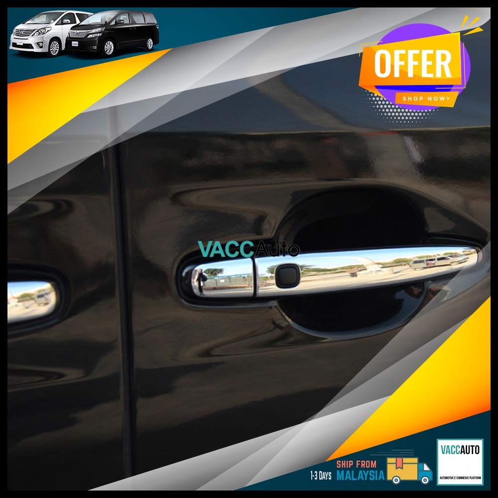 Toyota Vellfire / Alphard 20 Series Chrome Handle 2008-2015 GGH20 ANH20 ...