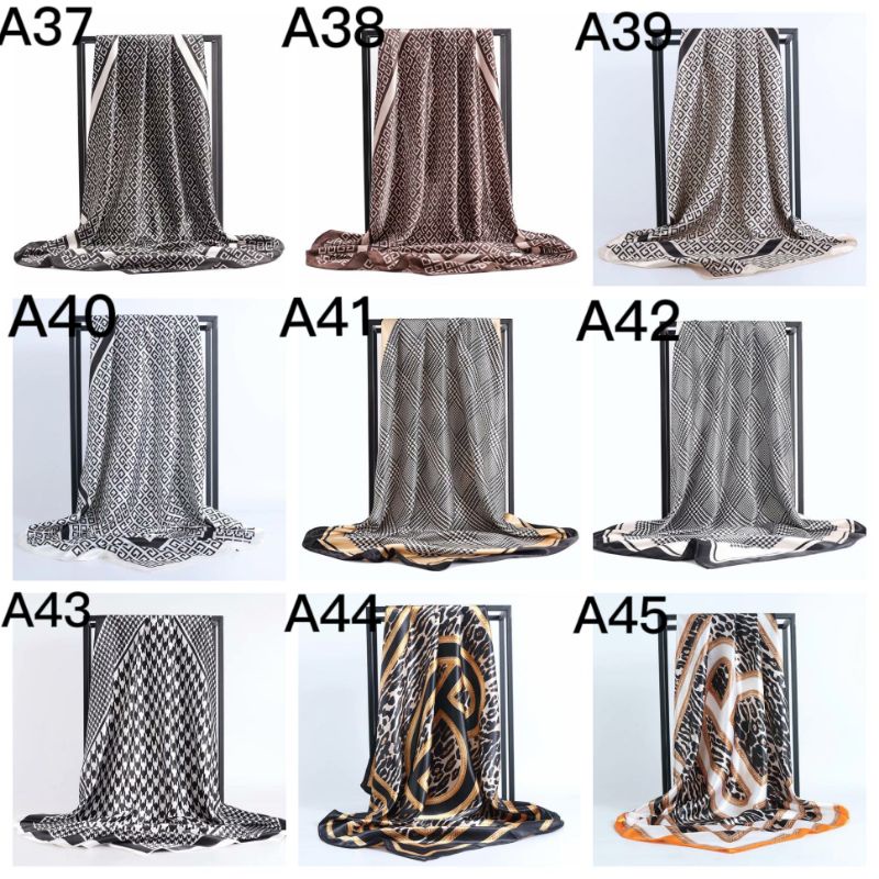 [READY STOCK] Tudung Bawal Tudung Satin Silk Corak Hijab Design A37-81 ...