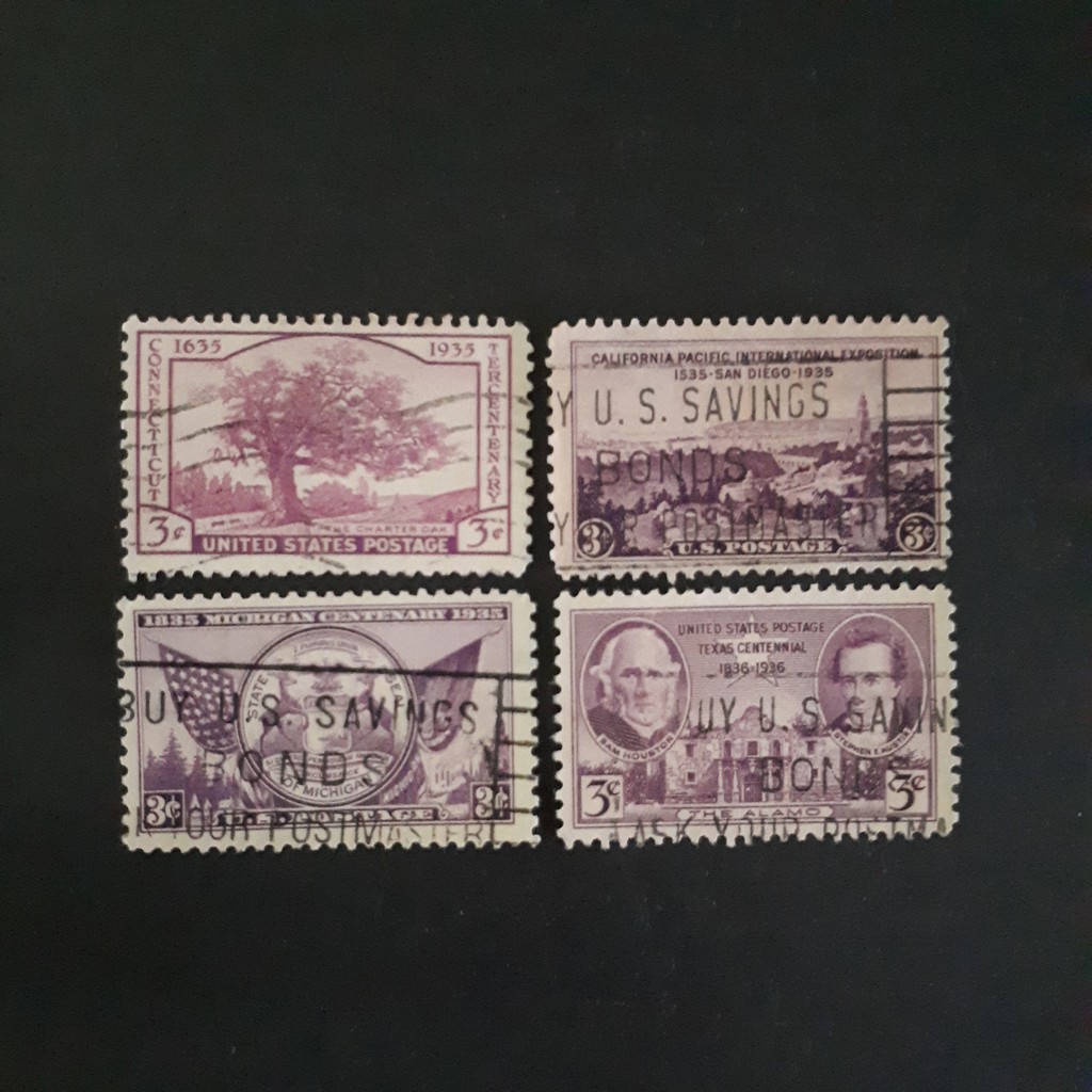 1936 USA Stamp - Third International Philatelic Exhibition ( Set 4v ) | Shopee Malaysia