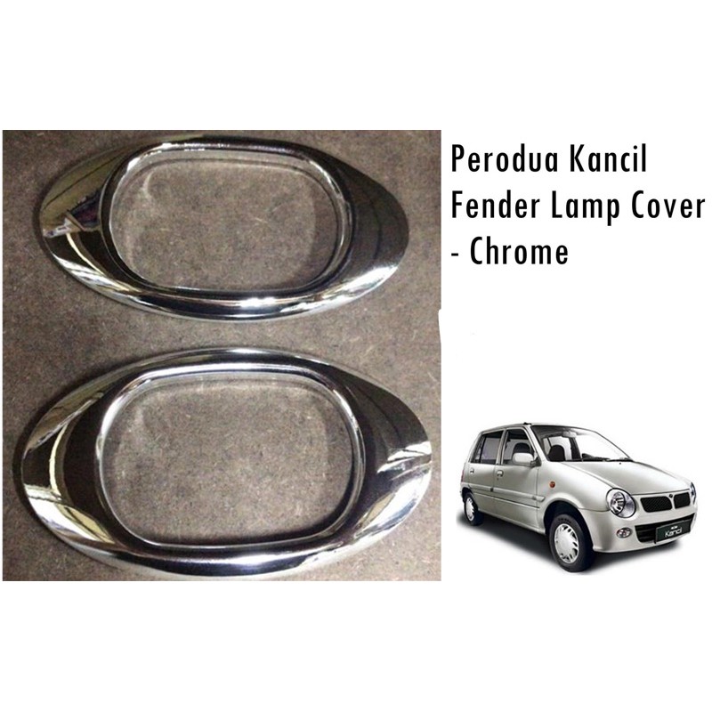 Perodua Kancil fender lamp cover Chrome 2pc Perodua Kancil Fender Lamp ...