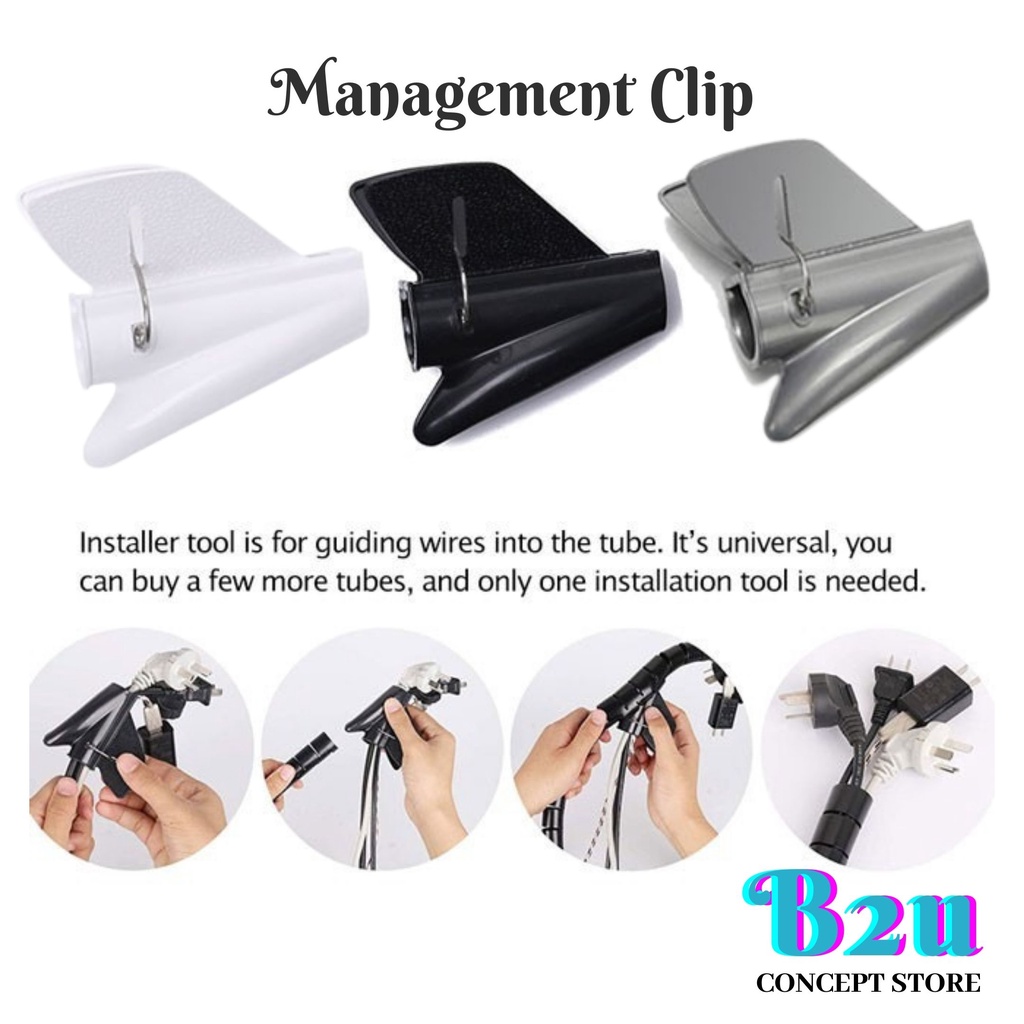 1Meter Cable Organizer Management Tube Sleeve Cable Management Flexible ...