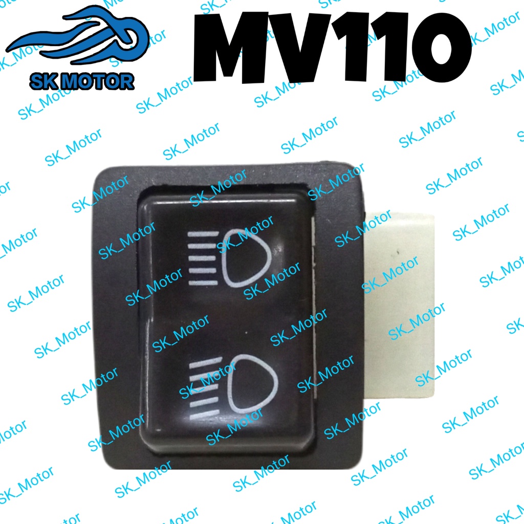 Demak MV110 MV 110 Button Starter Horn Hi Low Signal On Off Cover Switch / Butang Lampu Lamp ...