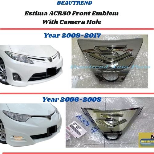 Toyota Estima ACR50 Original Front Grille Emblem Logo With Camera Hole ...