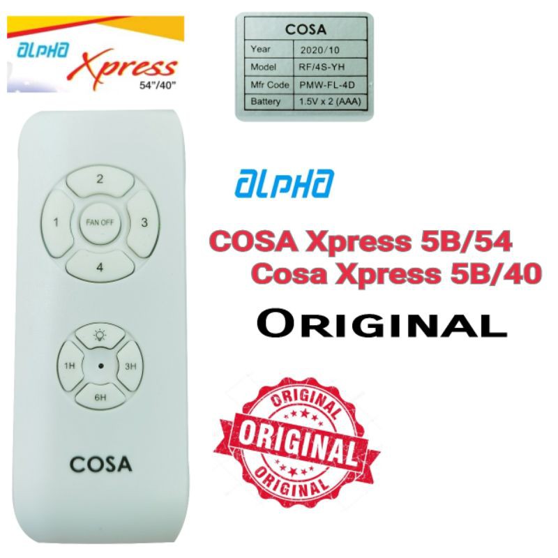 Cosa Xpress 5B/54'' 5B/46'' Original REMOTE CONTROL | Shopee Malaysia