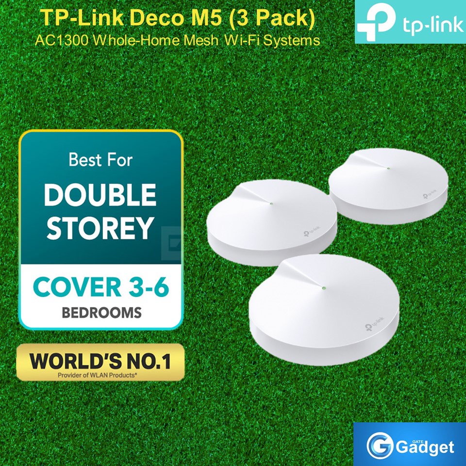 TP-LINK DECO M5 AC1300 MU-MIMO DUAL BAND WHOLE HOME MESH WIFI UNIFI ...