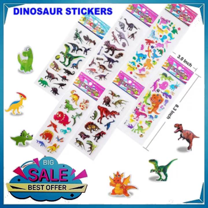 Dinosaur 3D Bubble Stickers Puffy Sticker Game for Kids Children ...