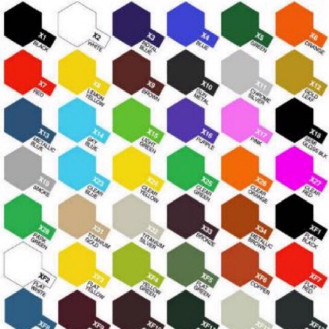 Tamiya enamel paint color XF-1 to XF20 colour | Shopee Malaysia