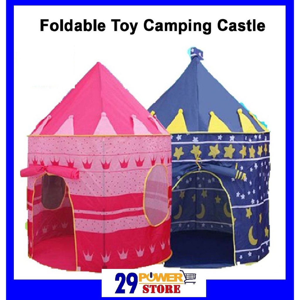Large Portable Folding Kids Play Tent Castle House Set Khemah Mainan ...