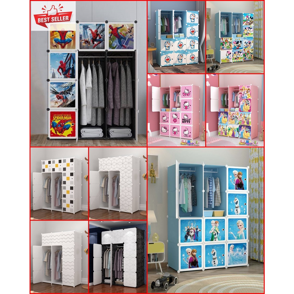 [YEAR END SALES] - READY STOCK ALMARI KARTUN 12 CUBE DIY WARDROBE ...