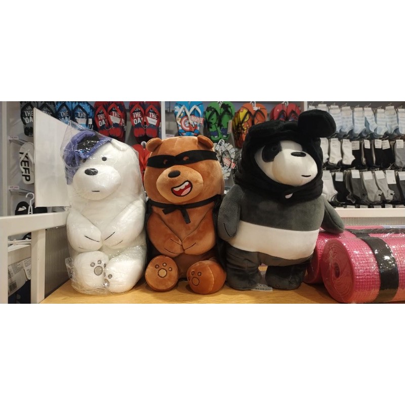 Miniso HALLOWEEN SERIES PLUSH WITH HAT PANDA ICEBEAR GRIZZ 30cm ...