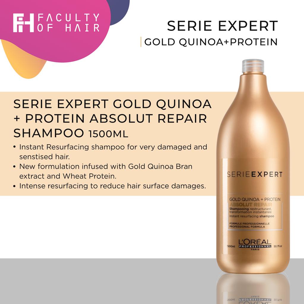 Loreal Serie Expert Gold Quinoa + Protein Absolut Repair Shampoo ...