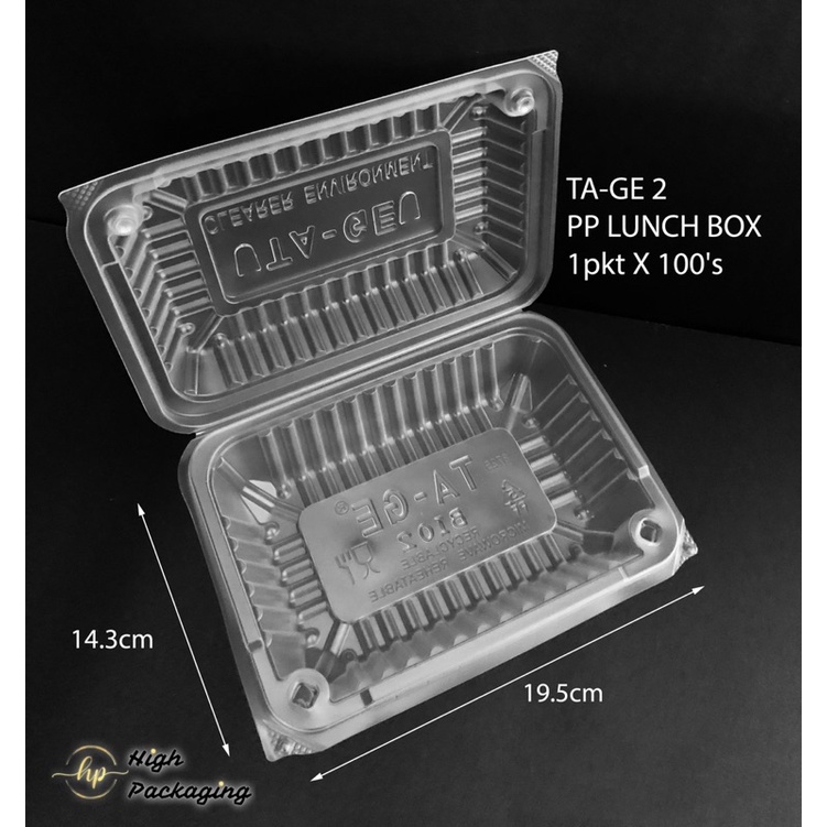 TAGE 2 PP Lunch Box/ Tapau Box 100’s | Shopee Malaysia