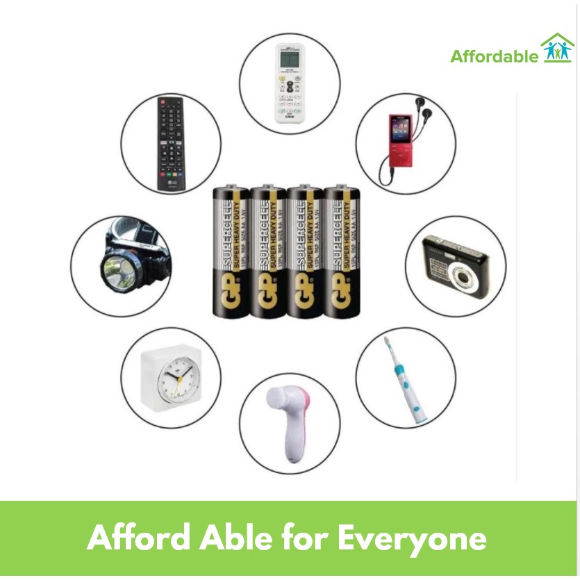 GP Supercell Superheavyduty Carbon Zinc AA/AAA-4 pcs per set | Shopee ...