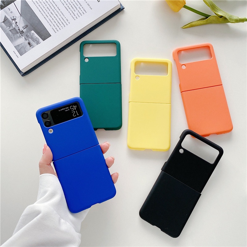 Matte Solid Color Casing Samsung Galaxy Z Flip 3 5G Flip 3 Zflip3 Z3 ...