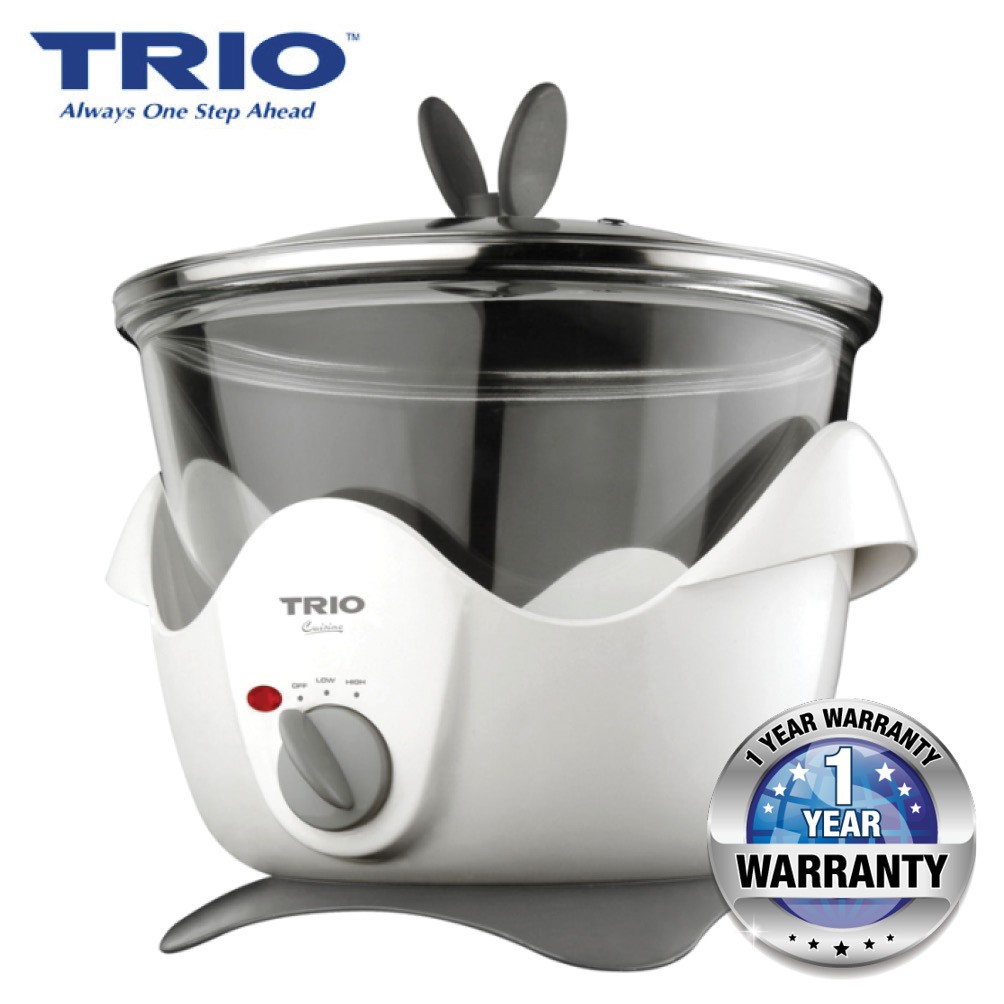 TRIO Slow Cooker with High Resistant Glass Bowl (6.5L) TSC-655 Bubble ...