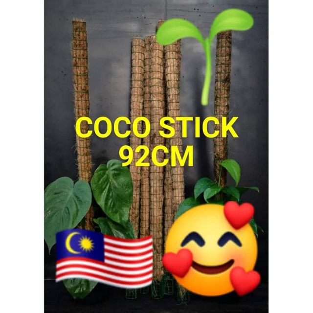 COCO STICK [ 3 Feet ] (COCO FIBER STICK ) PLANT SUPPORT | Shopee Malaysia