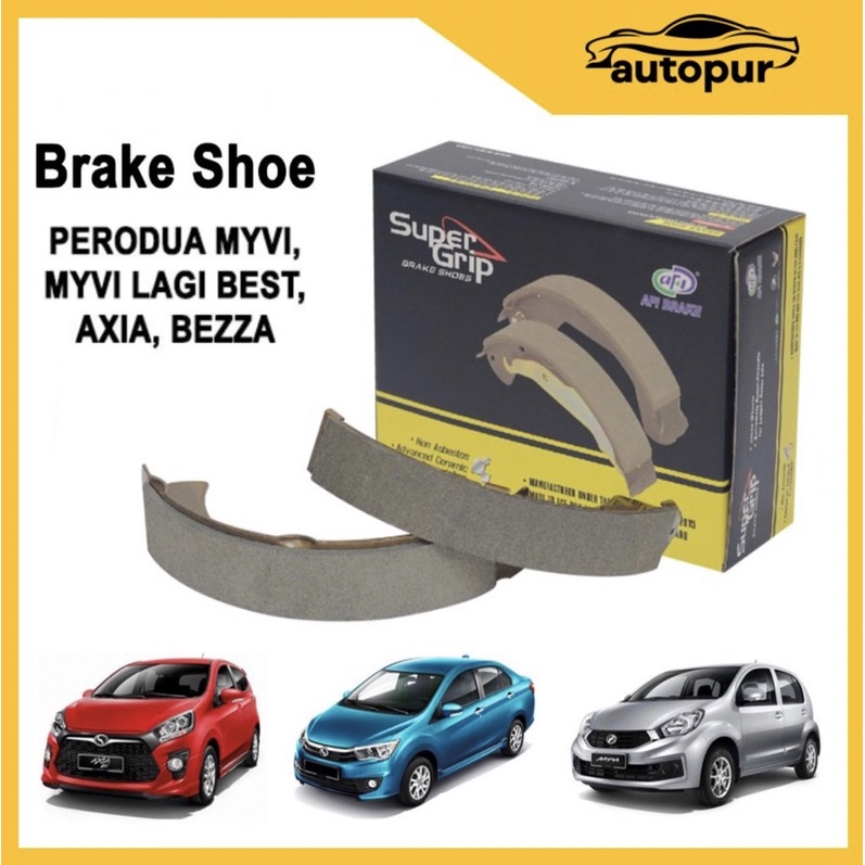 AFI REAR BRAKE SHOE FOR PERODUA MYVI, MYVI LAGI BEST, AXIA, BEZZA ...