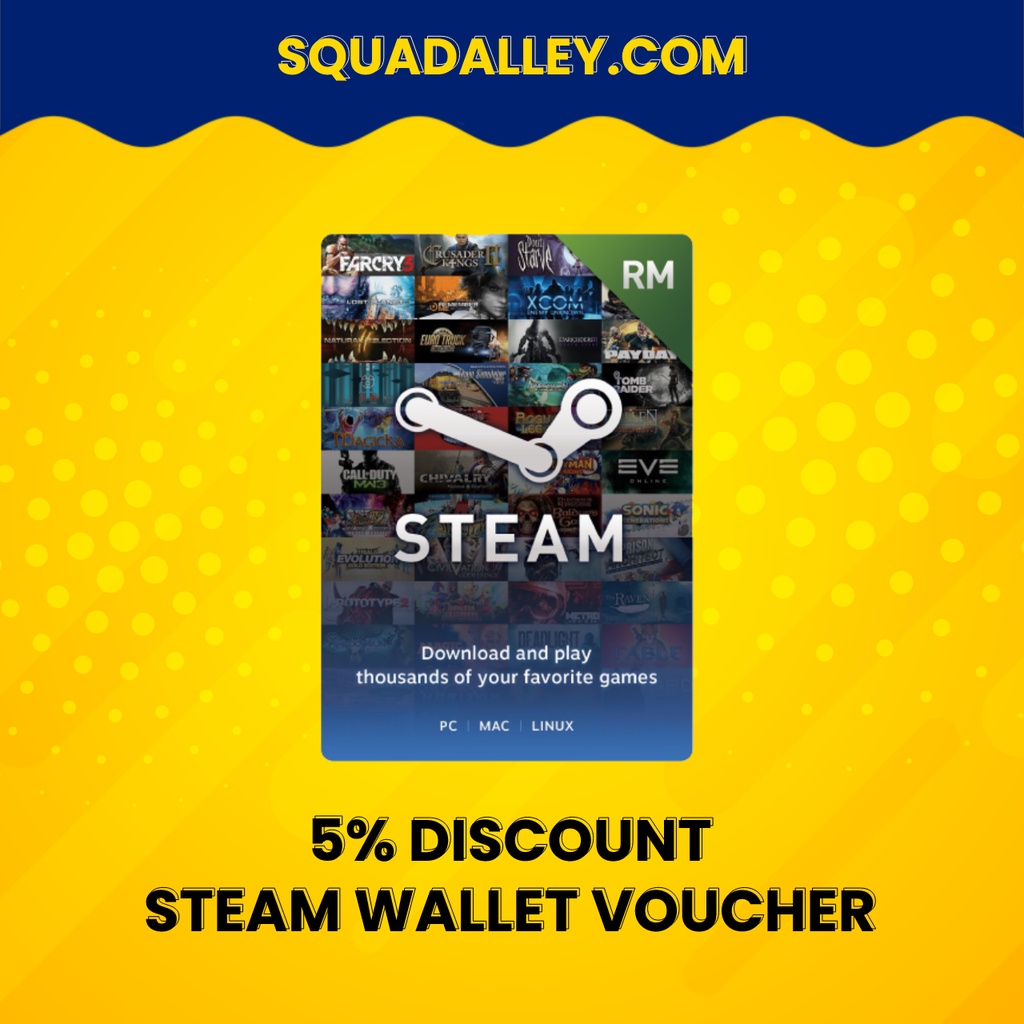 Steam Wallet Code (MYR) 5% Discount Voucher | Shopee Malaysia
